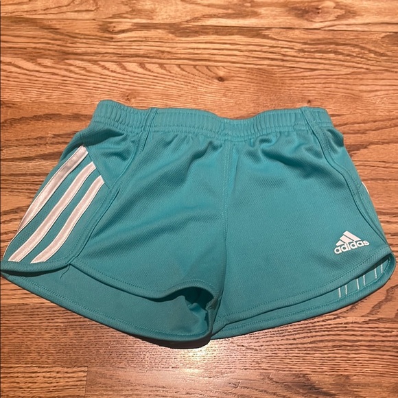 adidas | Bottoms | Adidas Turquoise Shorts With White Stripes | Poshmark